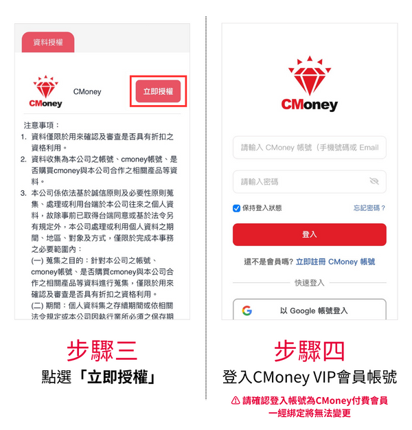 CMoney VIP會員認證